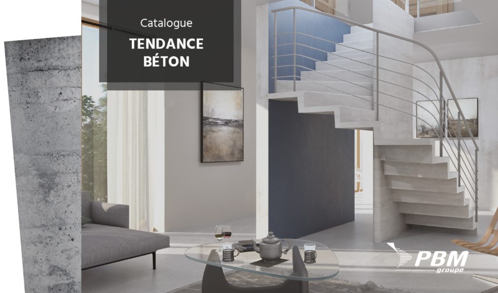Catalogue Tendance Béton, découvrez les escaliers béton du Groupe PBM